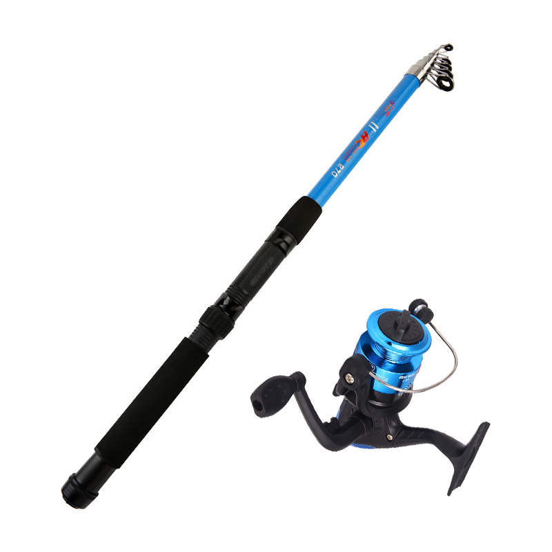 6 Sections Fishing Rod Reel Set Portable Ultralight Telescopic 1.8M ...