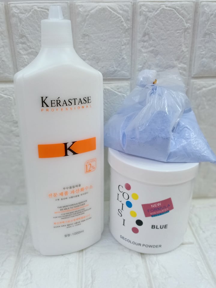 1 set colisi hair bleaching powder with K oxidizer/developer 1000ML ...