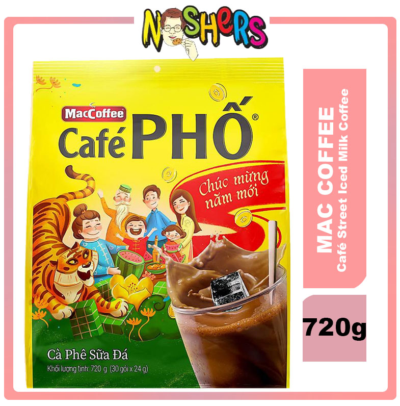 Noshers MacCoffee Café Street Iced Milk Coffee Cafe Pho (30 Sachet x ...