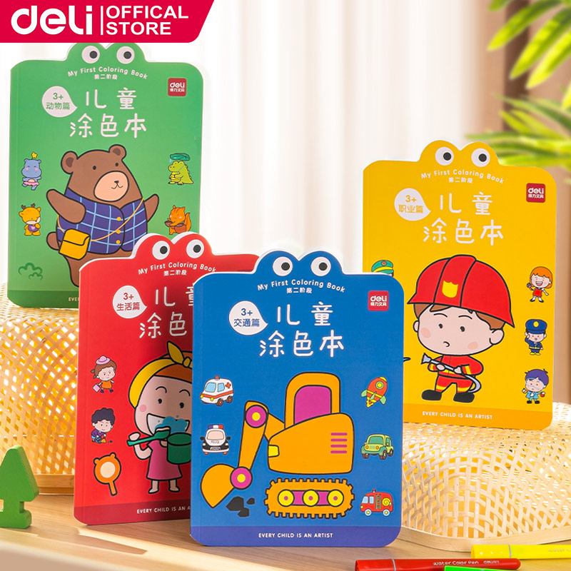 Deli Coloring Book For Kids Children'S Coloring Book 12 Sheets 1Pc ...