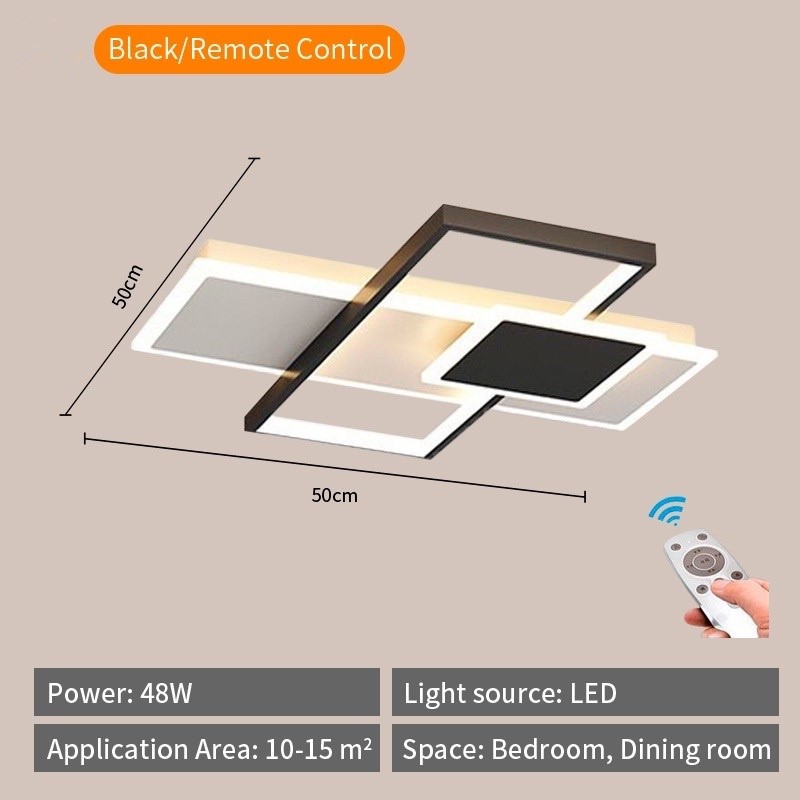Modern design LED Ceiling light Tricolor Dimming Smart Remote Control ...