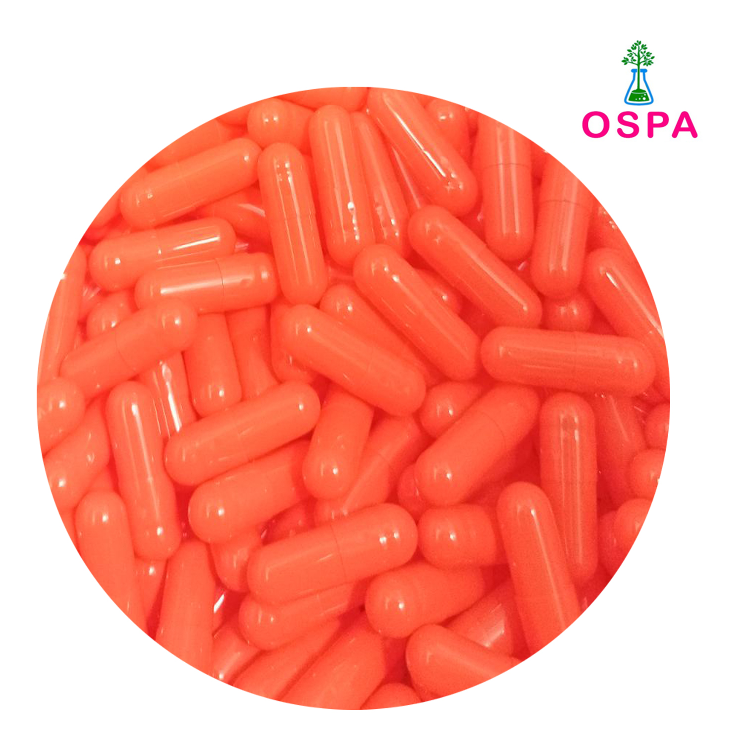 1000pcs Size 0 Very Dark Orange Color OSPA High Quality Empty Capsule ...