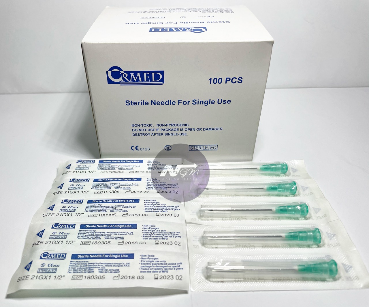 100 pieces per box / Ormed Needle 21g x 1 1/2" | Lazada PH