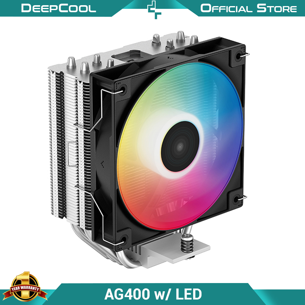 DEEPCOOL AG400 LED Single tower 120mm CPU cooler (R-AG400-BKLNMC-G-1 ...