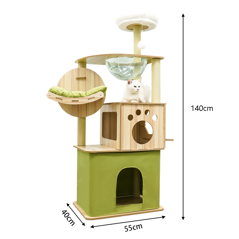 Cat Condo Wooden Cat Tree Multi-level Cat Climbing Sturdy Cat Tower Cat ...
