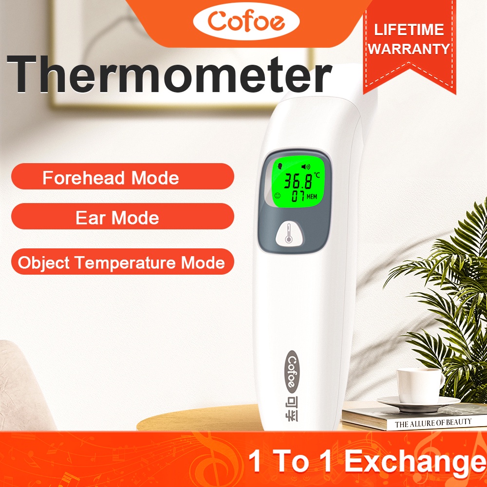 Cofoe 2 in 1 Forehead & Ear Non-Contact Thermometer Electronic Digital Handed IR Temperature for ...