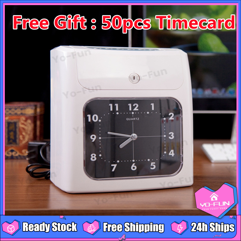 Timecard Electronic Employee Clock Recorder Attendance Card Machine for ...