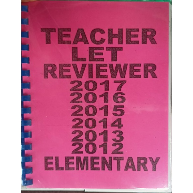 Teacher let reviewer Elementary 2012-2017 | Lazada PH