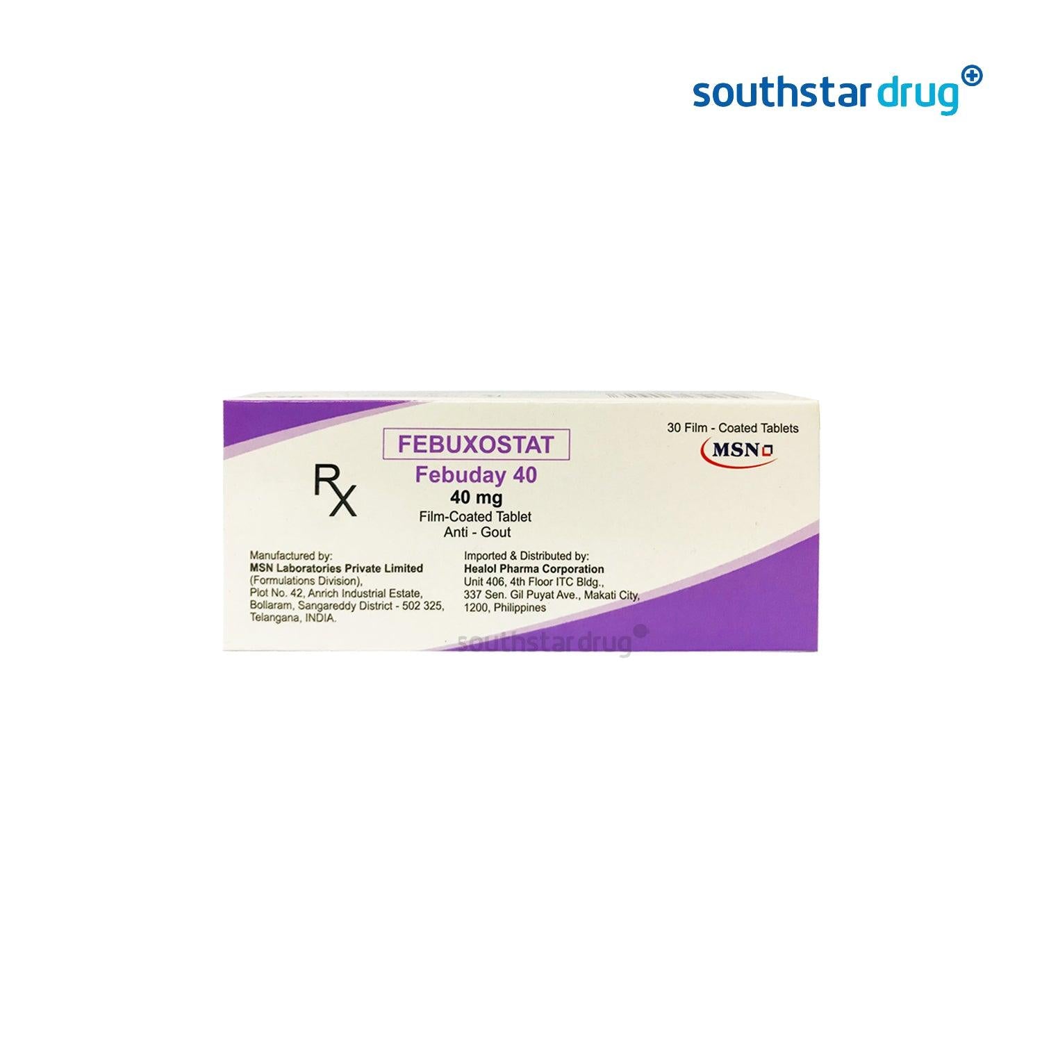 Rx: Febuday 40mg Tablet | Lazada PH
