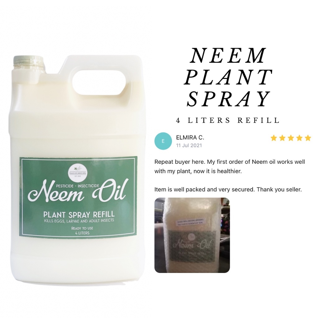 4 LITERS NEEM PLANT SPRAY REFILL - READY TO USE (Insecticide pesticide ...