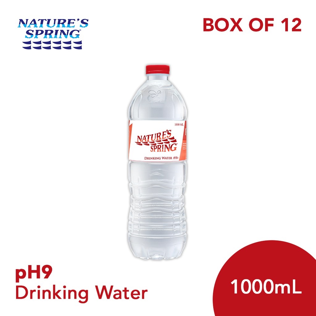Mineral water Soda water Nature's Spring pH9 Drinking Water 1 Liter ...