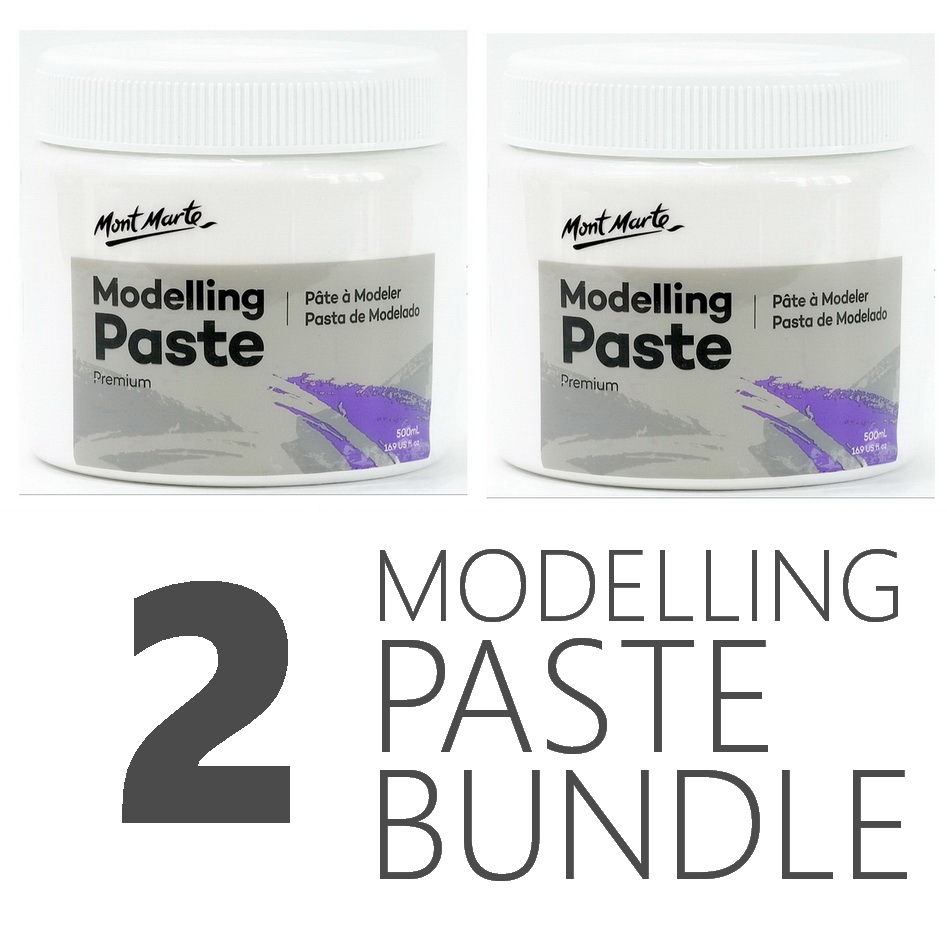 Mont Marte MODELLING PASTE 500ml tub- for building 3D effects and ...