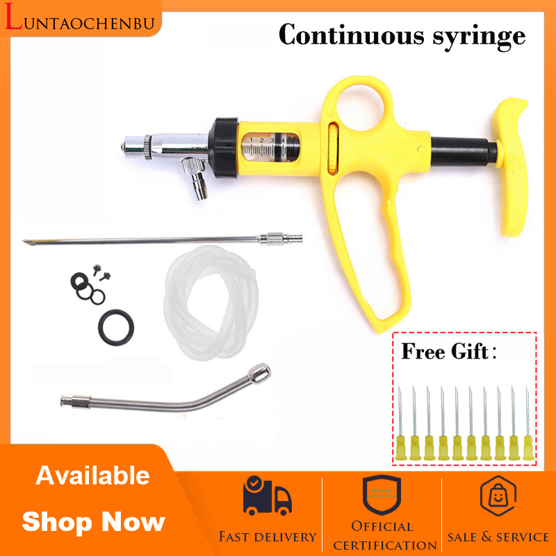 1 Set 5ml/10ml Automatic vaccinator Veterinaty adjustable injection ...