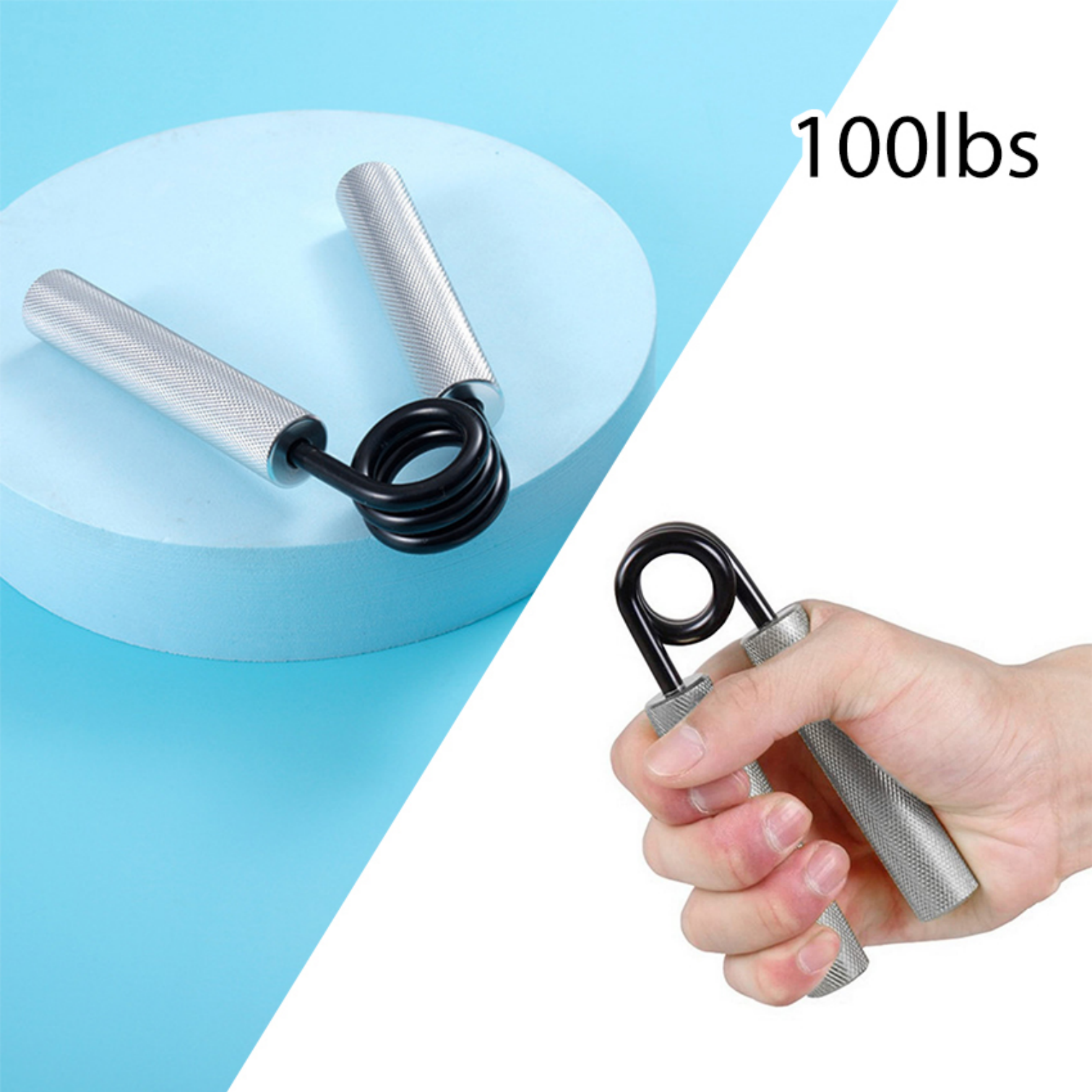 Hand Gripper 100-350lbs Metal Hand Grip Fitness Forearm Muscle Wrist ...