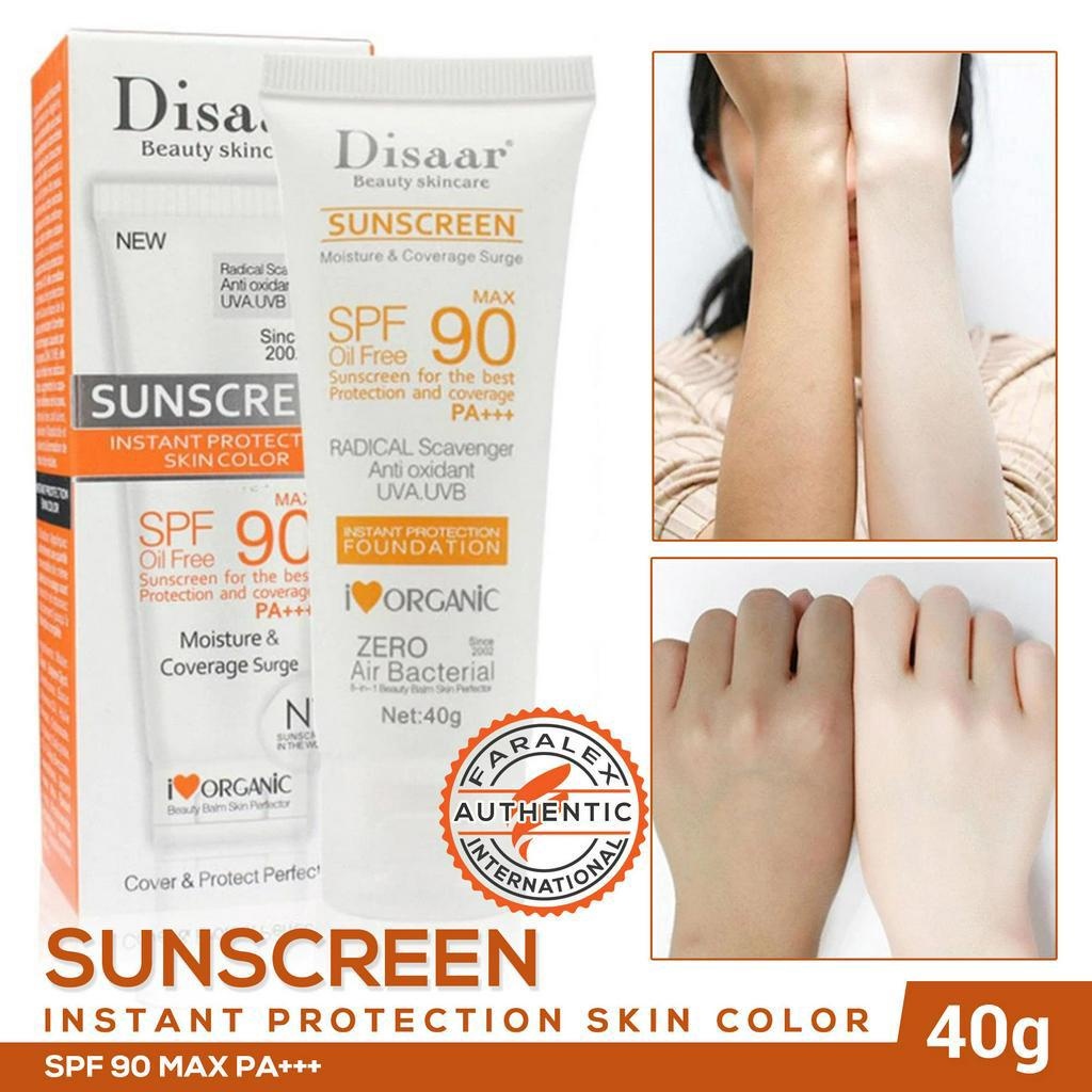 Disaar Sunscreen Instant Protection Foundation SPF 90 Max PA Oil Free ...