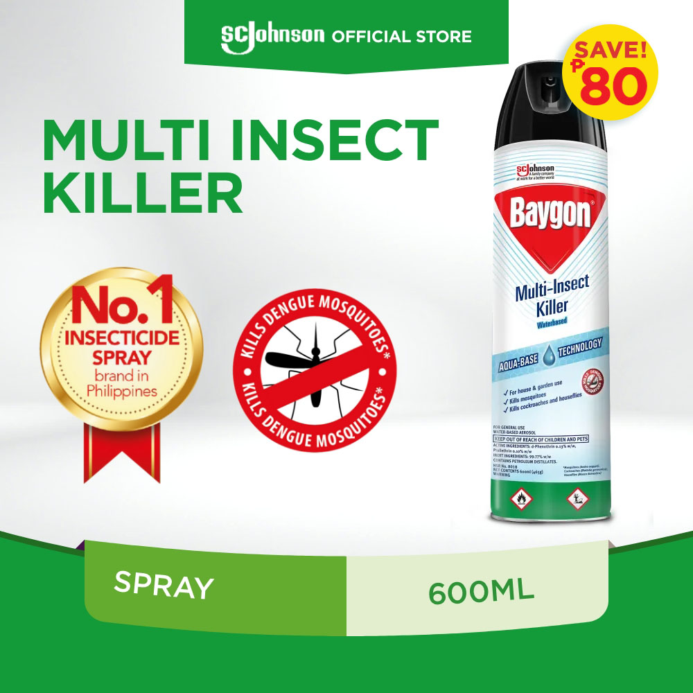 Baygon Multi Insect Killer Water-Based - 600 ml | Lazada PH