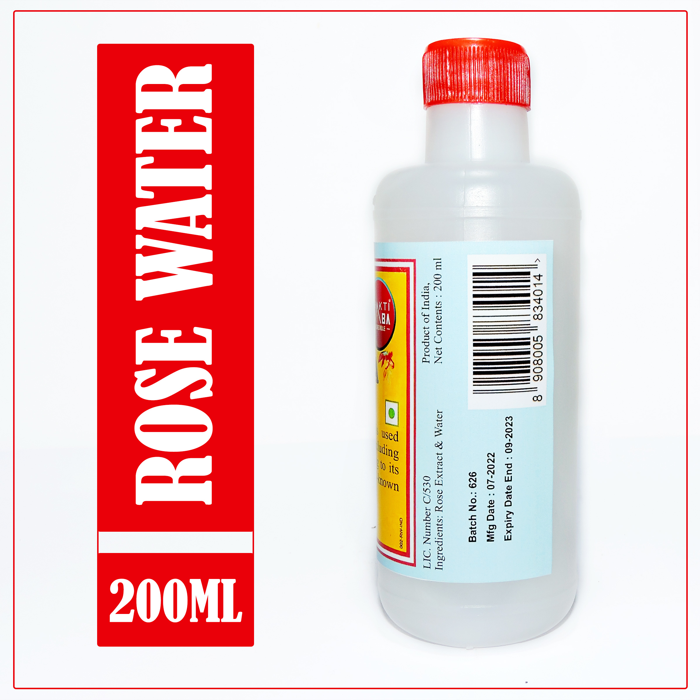 Shakti Baba Rose Water 200ml Back | Lazada PH