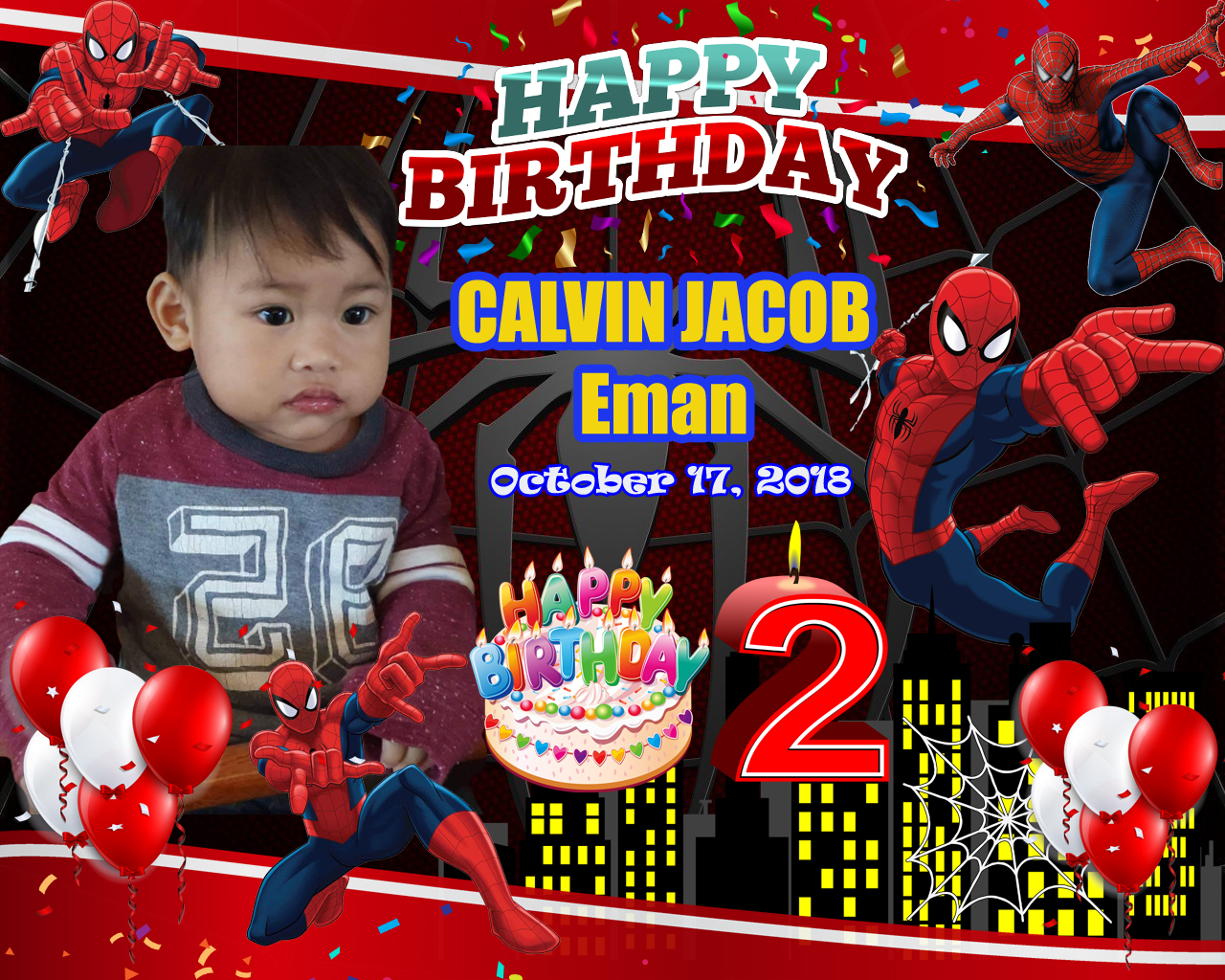 SpiderMan birthday tarpuline with layouts | Lazada PH