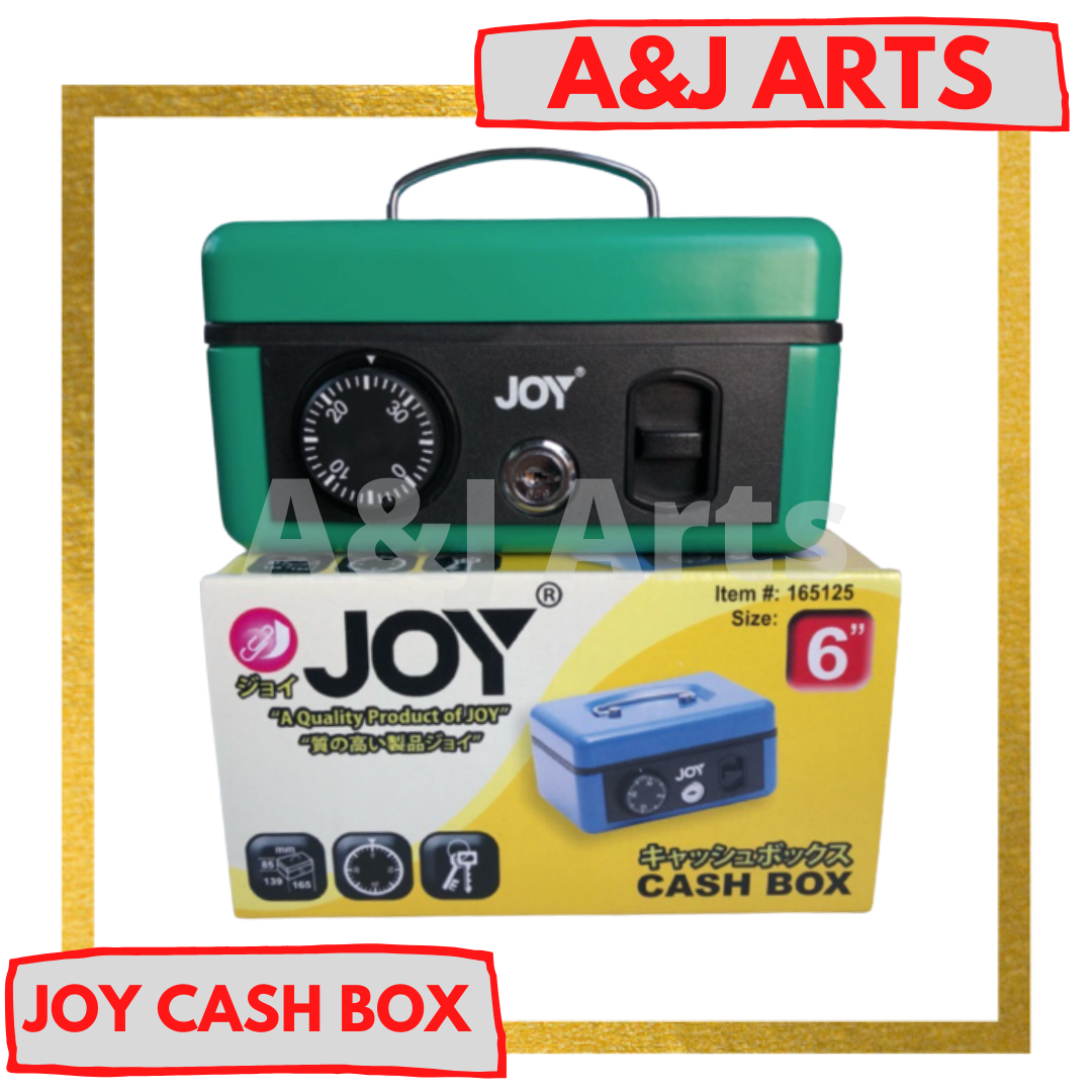 Joy Cash Box Money Safe Joy Cash Box w/ Key Lock and Combination Lock ...