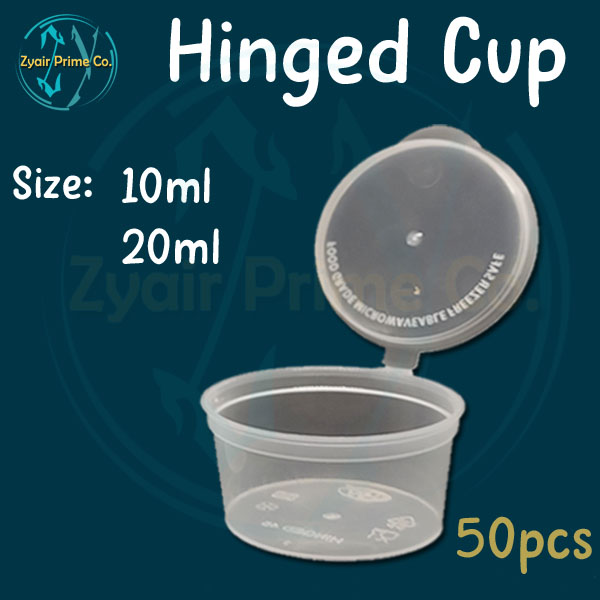 Hinged Cup / Sauce Cup / Microwavable Cup (10ml and 20ml) 50pcs/Pack ...