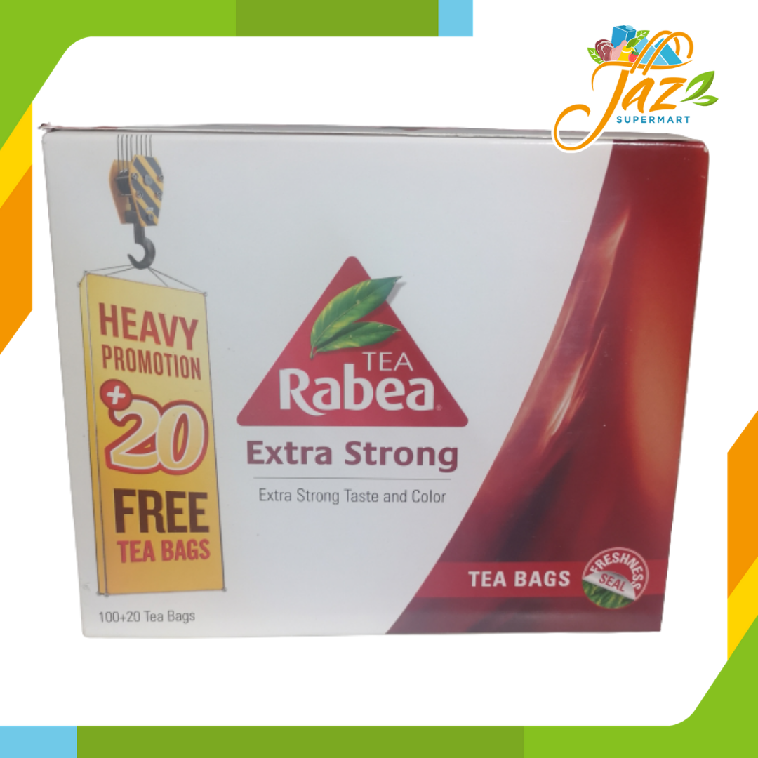 Rabea Extra Strong Tea, 100 + FREE 20 Tea Bags, Halal, Product of Saudi ...