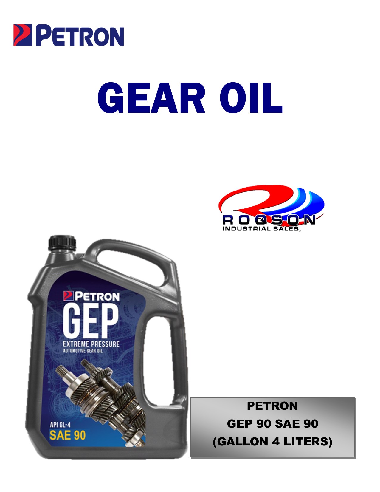 PETRON GEAR OIL SAE 90 (GALLON 4 LITERS) | Lazada PH