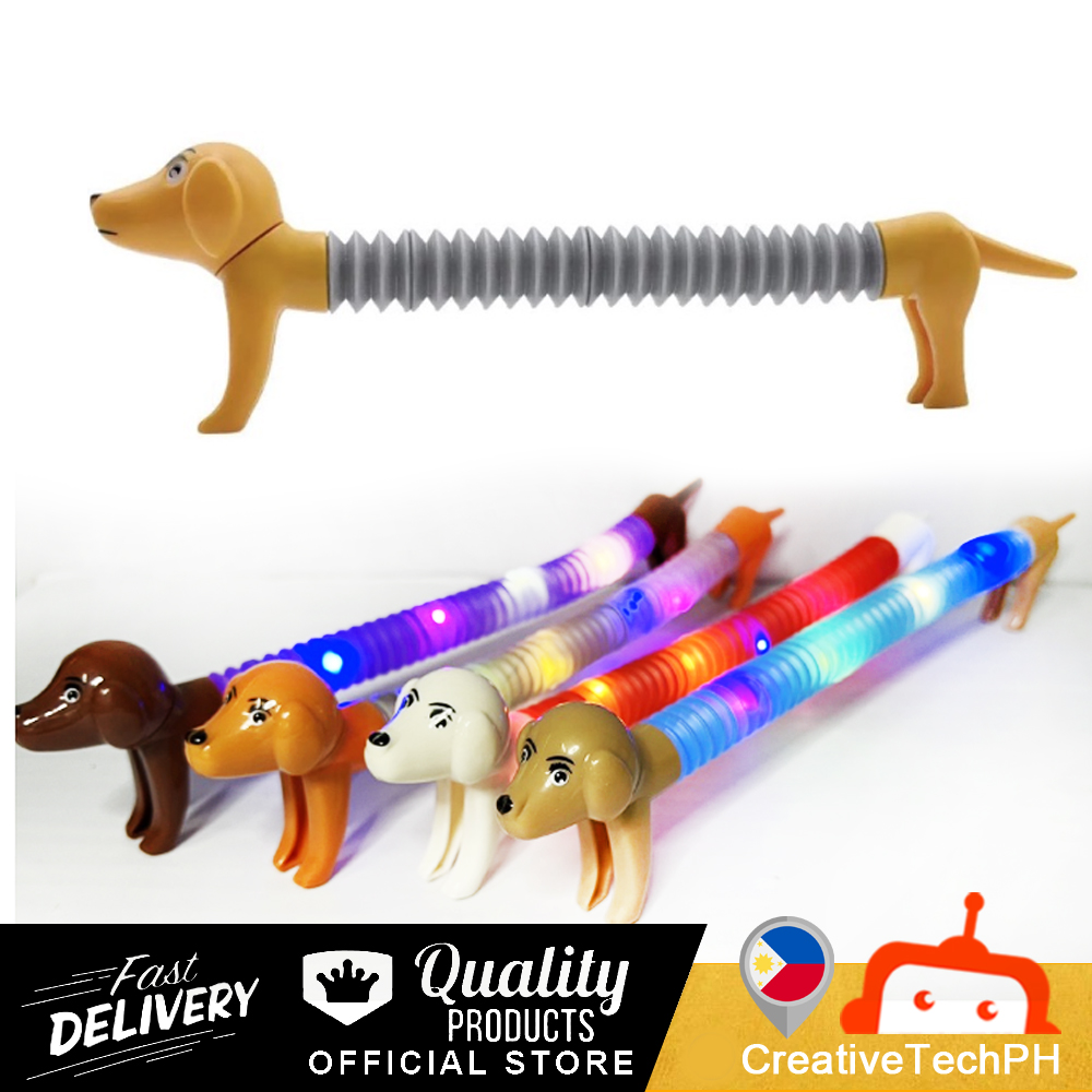LED Lights Pop Tube Spring Dog Body Can Stretch Dog Decompression ...