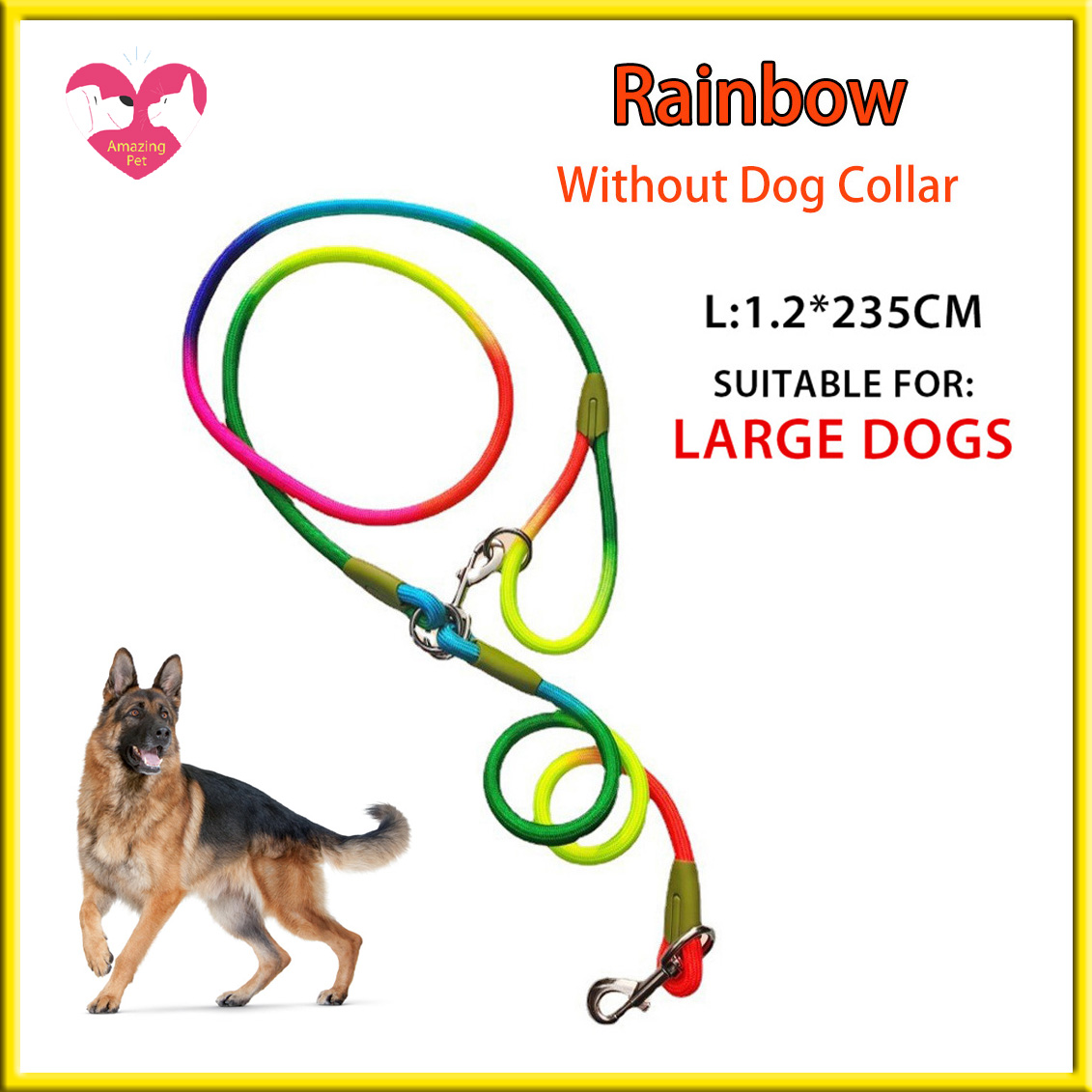 Shoulder Hands Free Dog Leash Waist & Crossbody Rope with Slip Lead ...