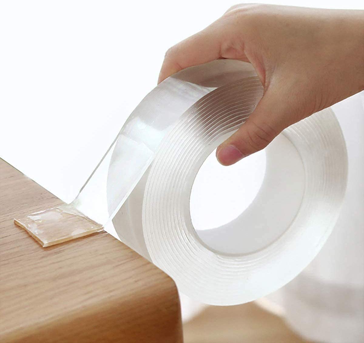 Double Sided Adhesive Silicon Tape, Transparent Adhesive Heavy Duty, Heat Resistant, Multi ...