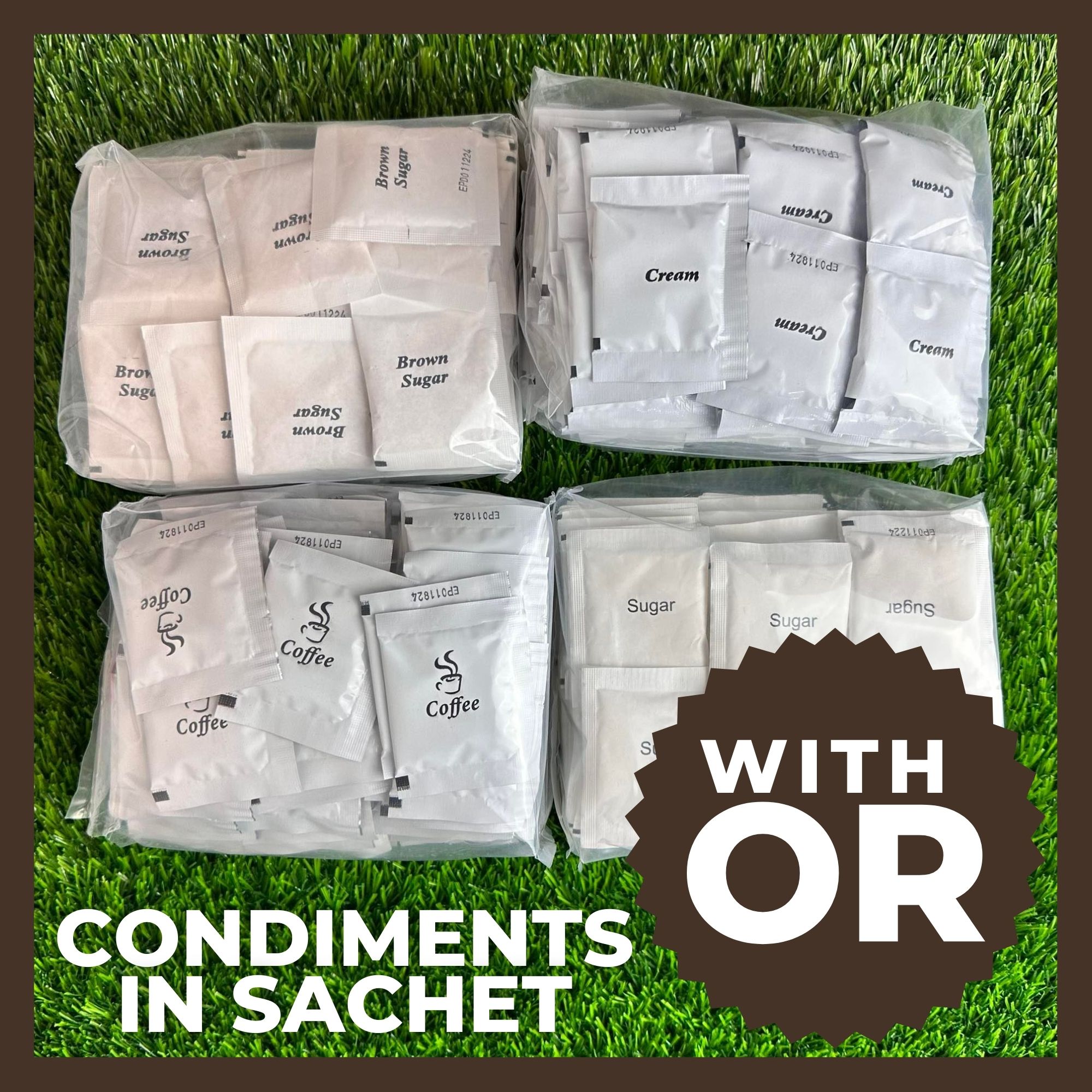 WITH OR 100PCS| White Sugar, Brown Sugar, Creamer in Sachet ...