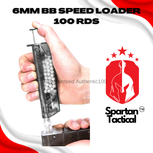 SPARTAN TACTICAL 6MM BB Plastic Speed Loader 100 Rounds Small Rds [FAST ...