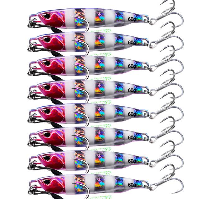 【hot】 ☼ 8 Pcs/lot New Jigging Fishing Lures Spinner Bait Jigs Tackle ...