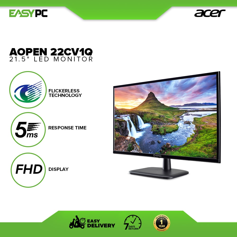 Acer Aopen 22CV1Q 21.5" LED Monitor, Brand new led FHD Display monitor ...
