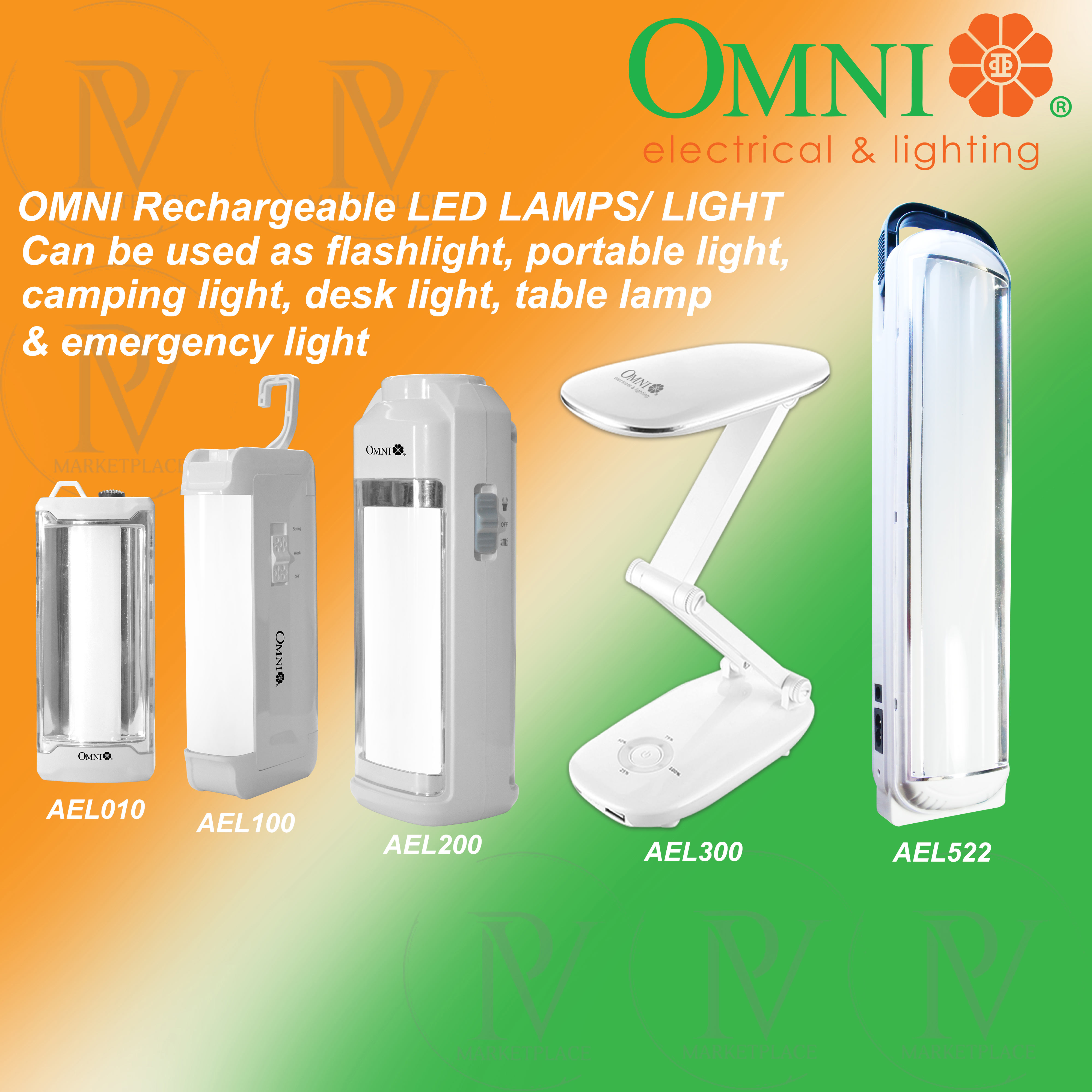 OMNI LED Rechargeable Light Portable Lamp Emergency Light | Lazada PH