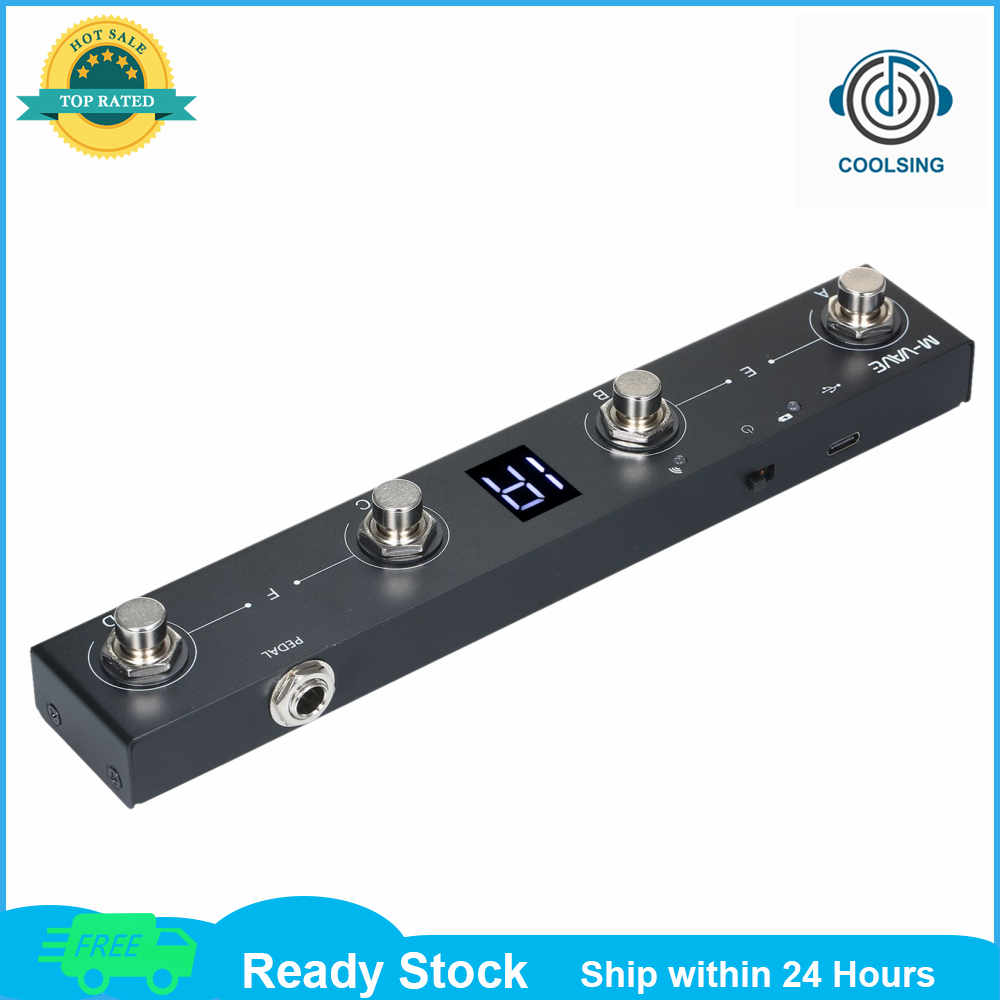 M-VAVE Chocolate BT Wireless MIDI Controller Rechargeable 4 Buttons Portable MIDI Foot ...