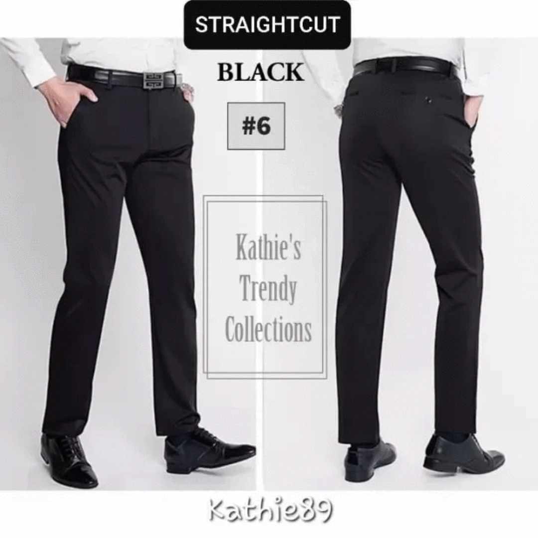 HIGH QUALITY SLACKS FOR MEN THICK FABRIC SKINNY BLACK #7 | Lazada PH