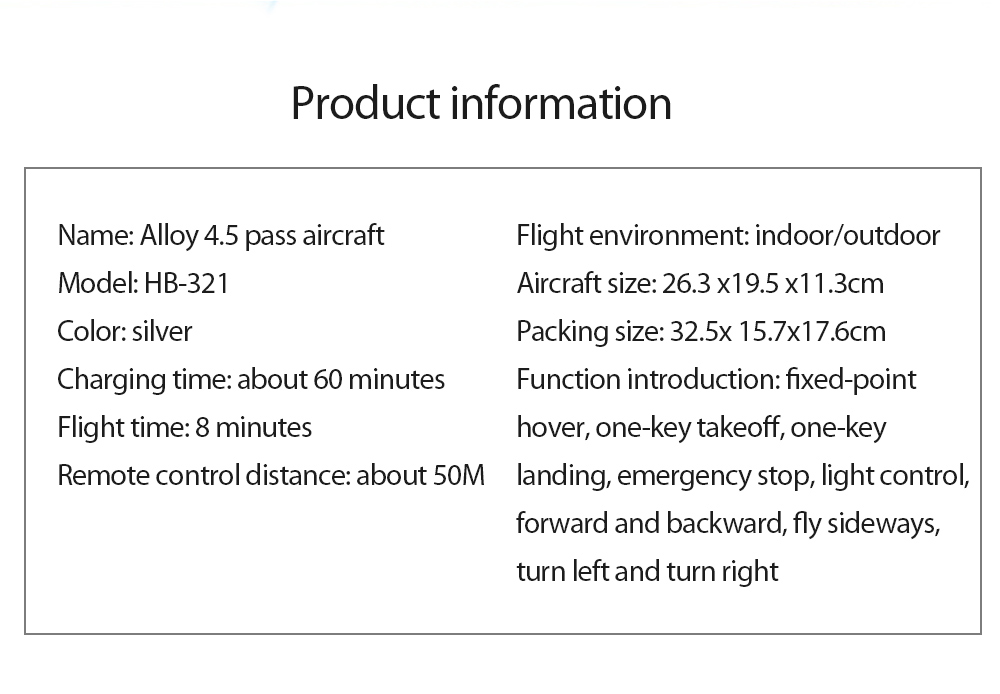 HB321 4 Pass 2.4Gรีโมทคอนโทรลเฮลิคอปเตอร์Airความดันความสูงคงที่One Key ...