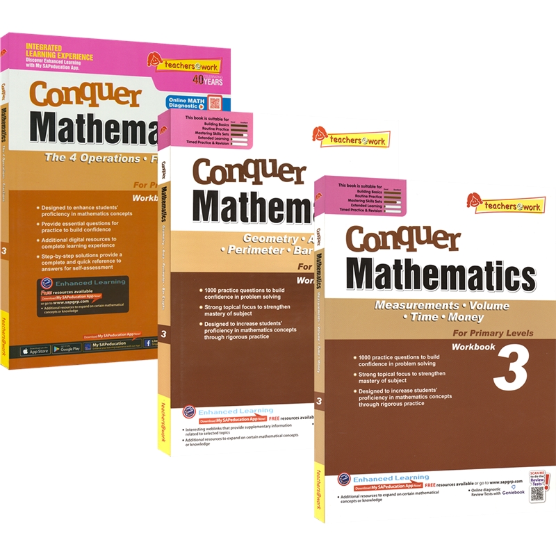 SAP conquer Mathematics 3 conquering Mathematics Series grade 3 workbook four arithmetic scores ...