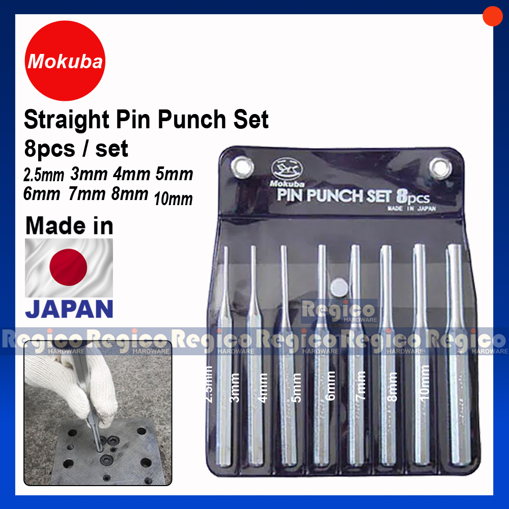 MOKUBA 150mm Japanese Straight Pin Punch Set Regico Hardware | Lazada PH