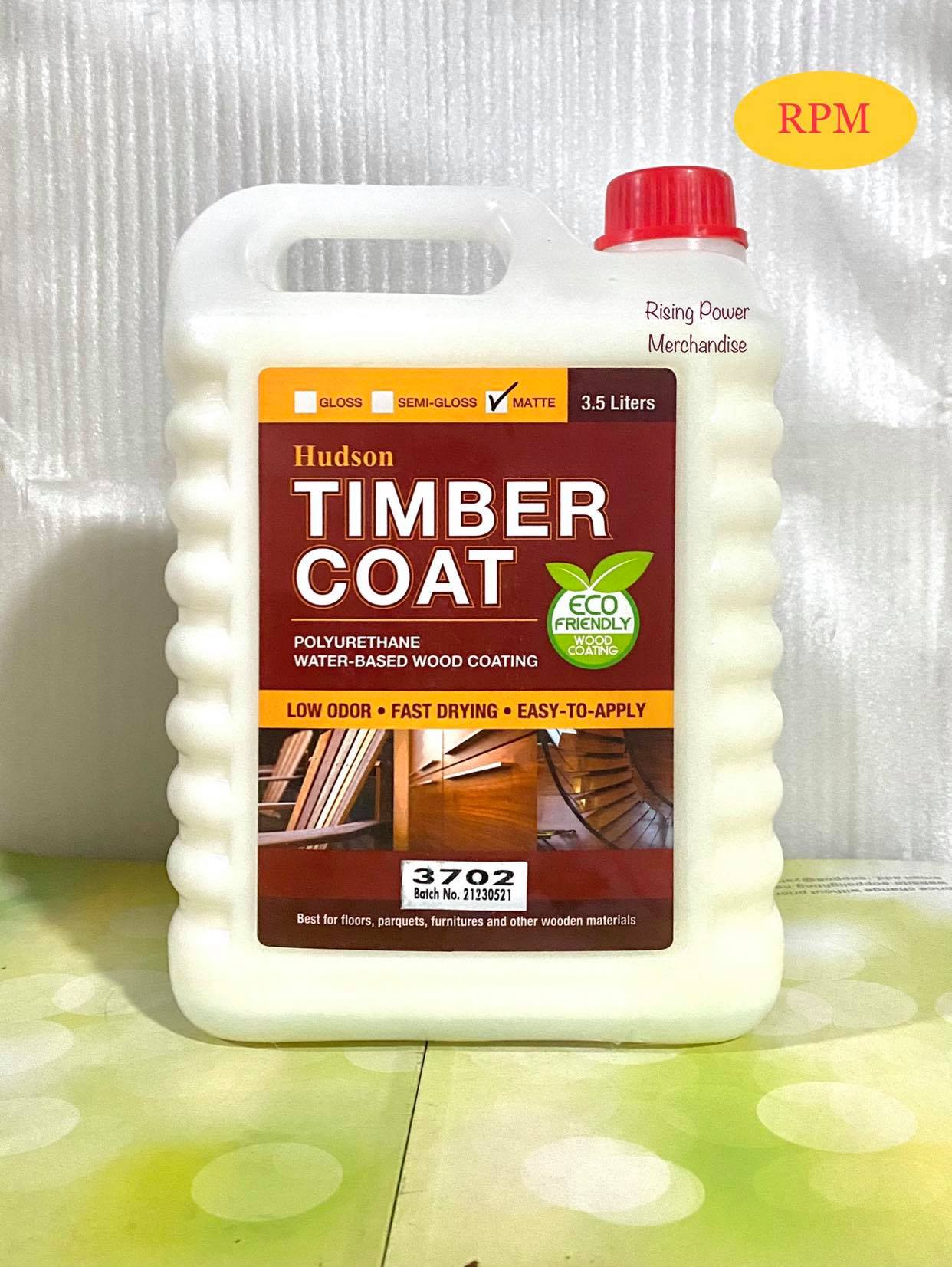 Hudson Timbercoat Polyurethane Water-Based Wood Coating 3.5 Liters ...