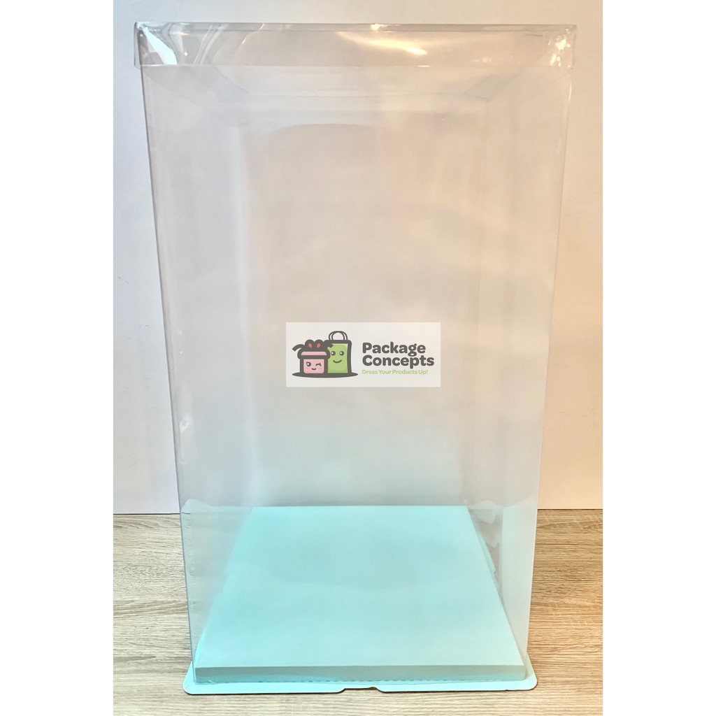 13,15,17 INCHES TALL WEDDING CAKE BOX | SQUARE Acetate Cake Box Clear ...