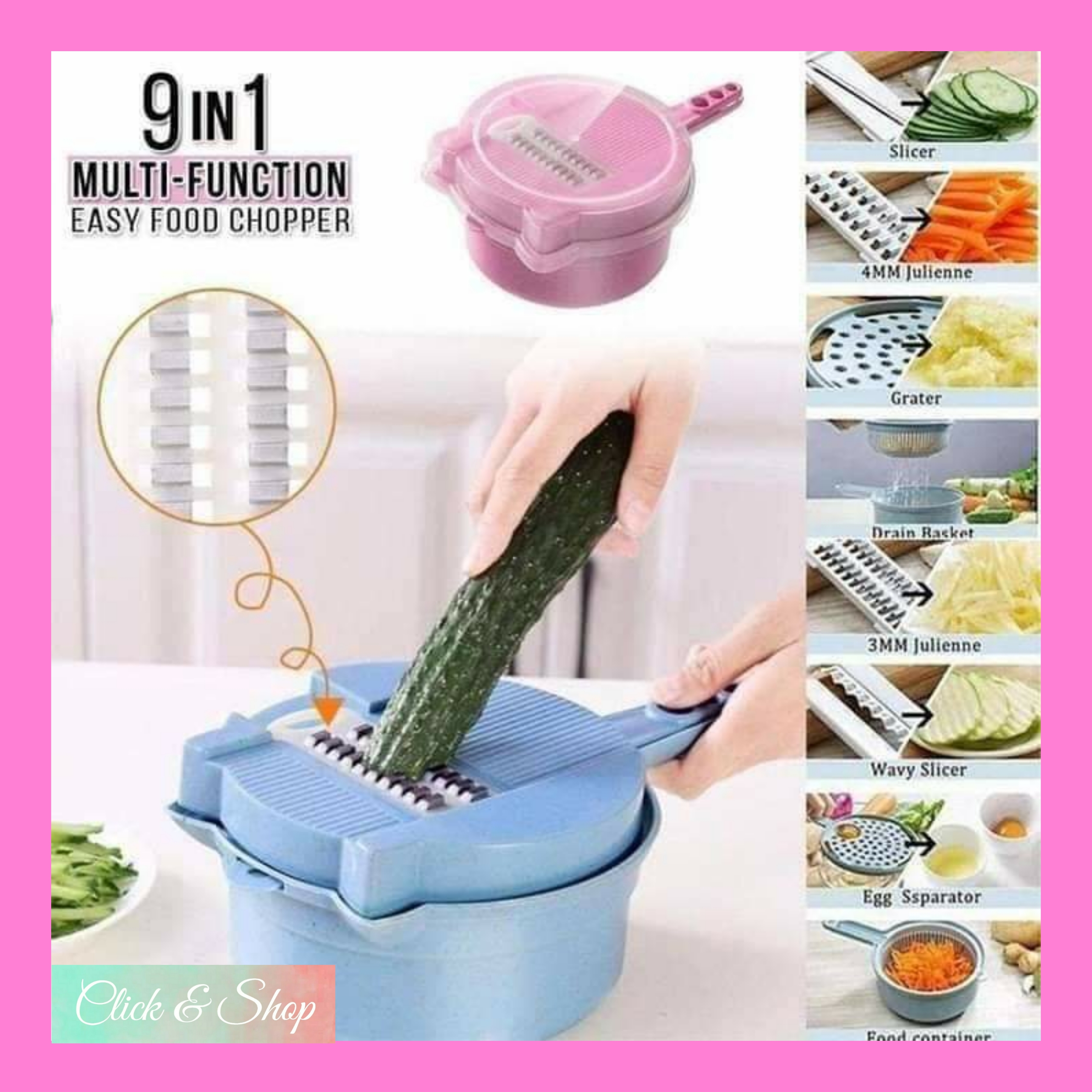 Multifunctional Vegetable Cutter Rotating Drain Basket Potato Grater ...