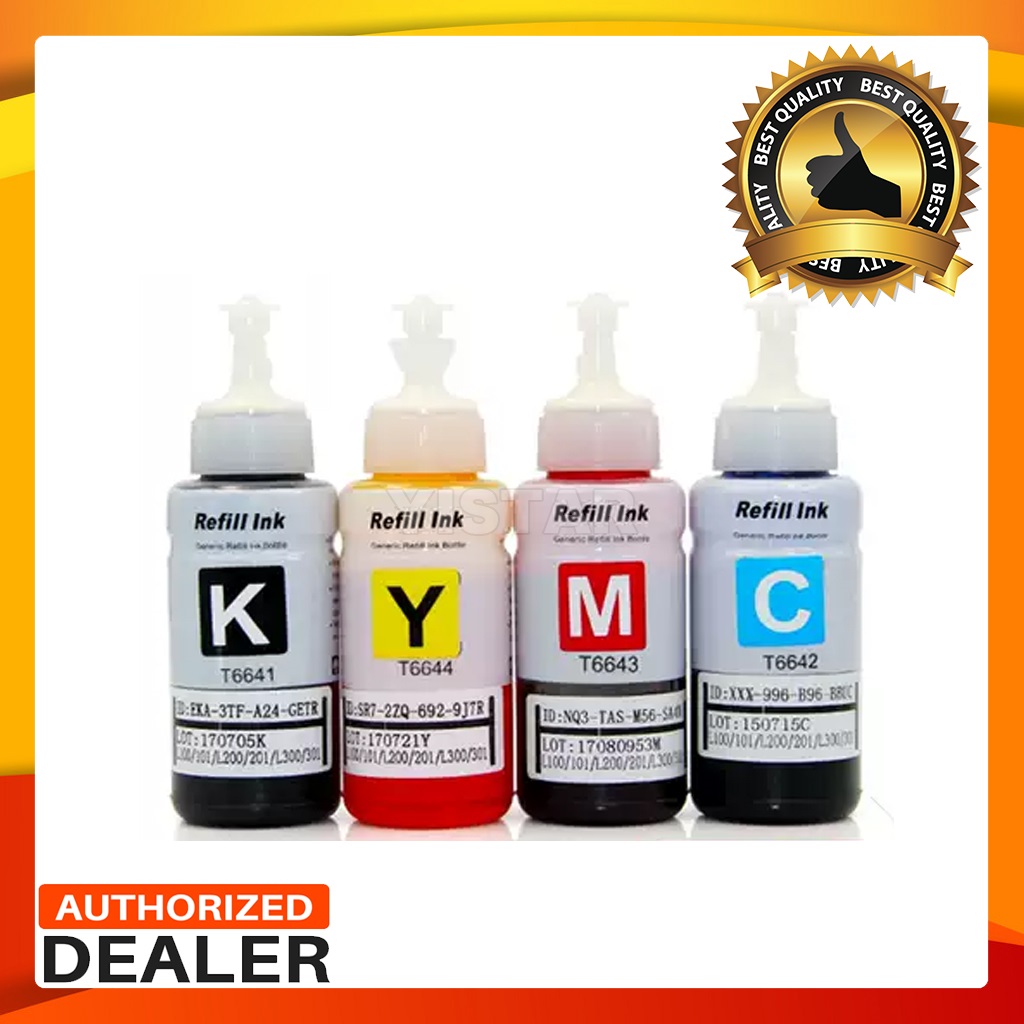 4 Bottles Refill ink Generic Ink 70ml for Epson L Series L110 / L120 ...