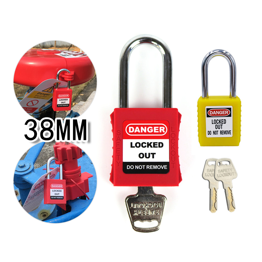 38mm Lockout Tagout Lock Anti Theft Padlock Keyed Different Safety ...