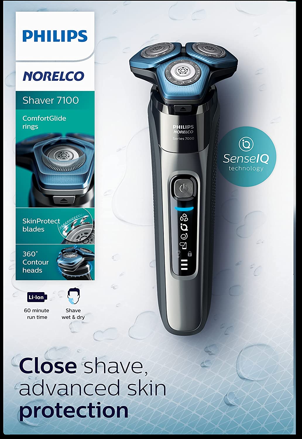 Philips Shaver 7100, Rechargeable Wet & Dry Electric Shaver with ...