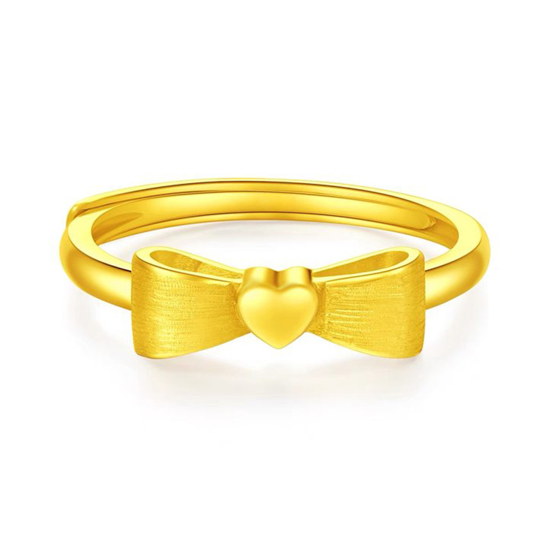 Girl Bow Ring Index Finger Ring Niche Design Small Fresh And Cold Style ...
