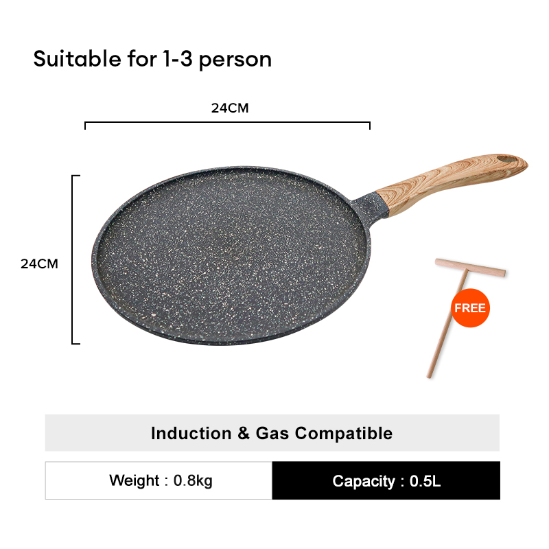 JEETEE Classic Marble Collection Non Stick Pancake maker Pan flat Crepe ...