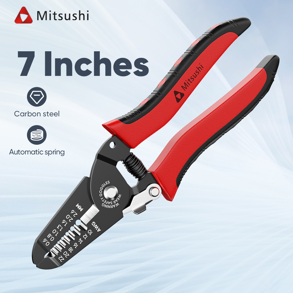 Mitsushi 7 Inches 0.6-2.6MM Multifunction Wire Stripper Electrician ...
