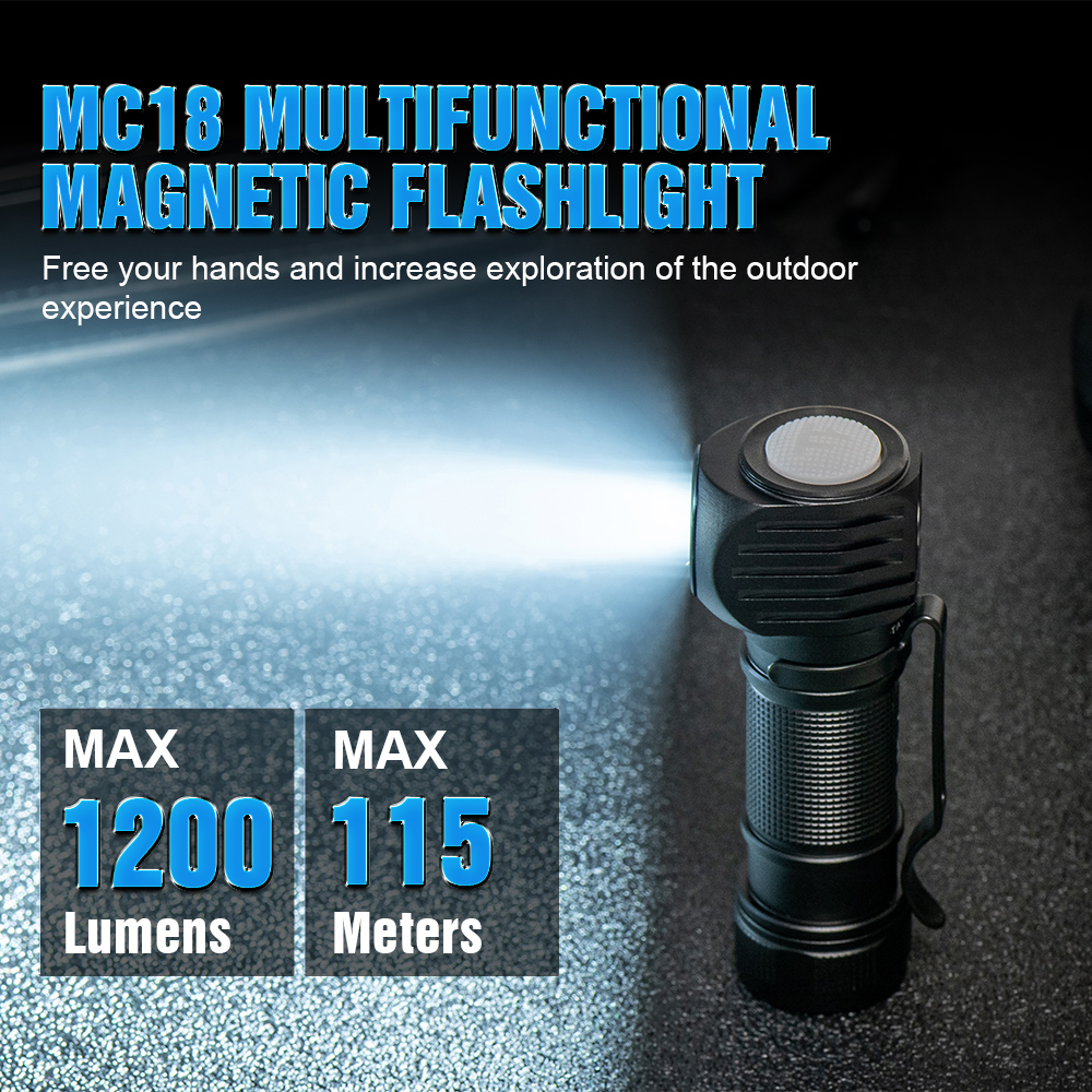 TrustFire MC18 1200lm LED Head lamp Flashlight Rechargeable IP68 ...