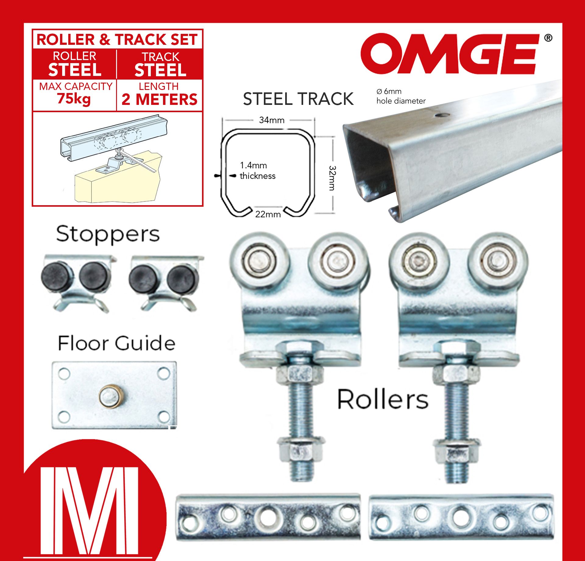 Heavy Duty Roller Track Heavy Duty Top Hang Sliding Door Roller